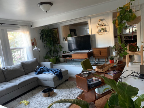 help me with arranging my weird living room