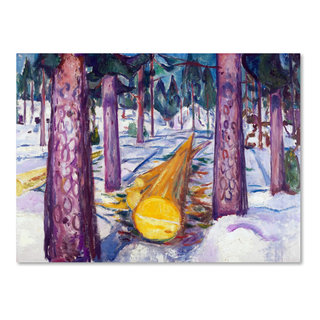 Edvard Munch 'The Yellow Log' Canvas Art - Contemporary - Prints And ...