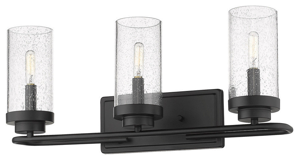 Golden Lighting 2380-BA3 BLK-SD Holden - 3 Light Bath Vanity ...