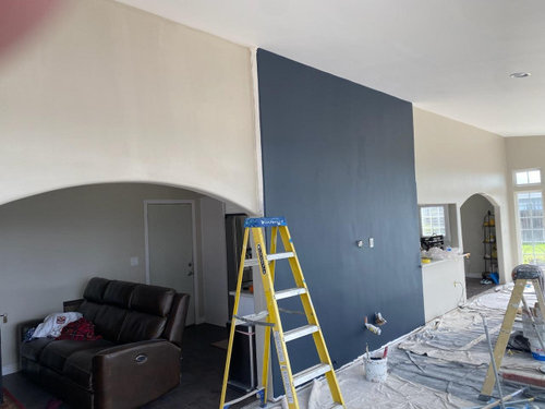 How to split paint colors between two rooms that share an open doorway