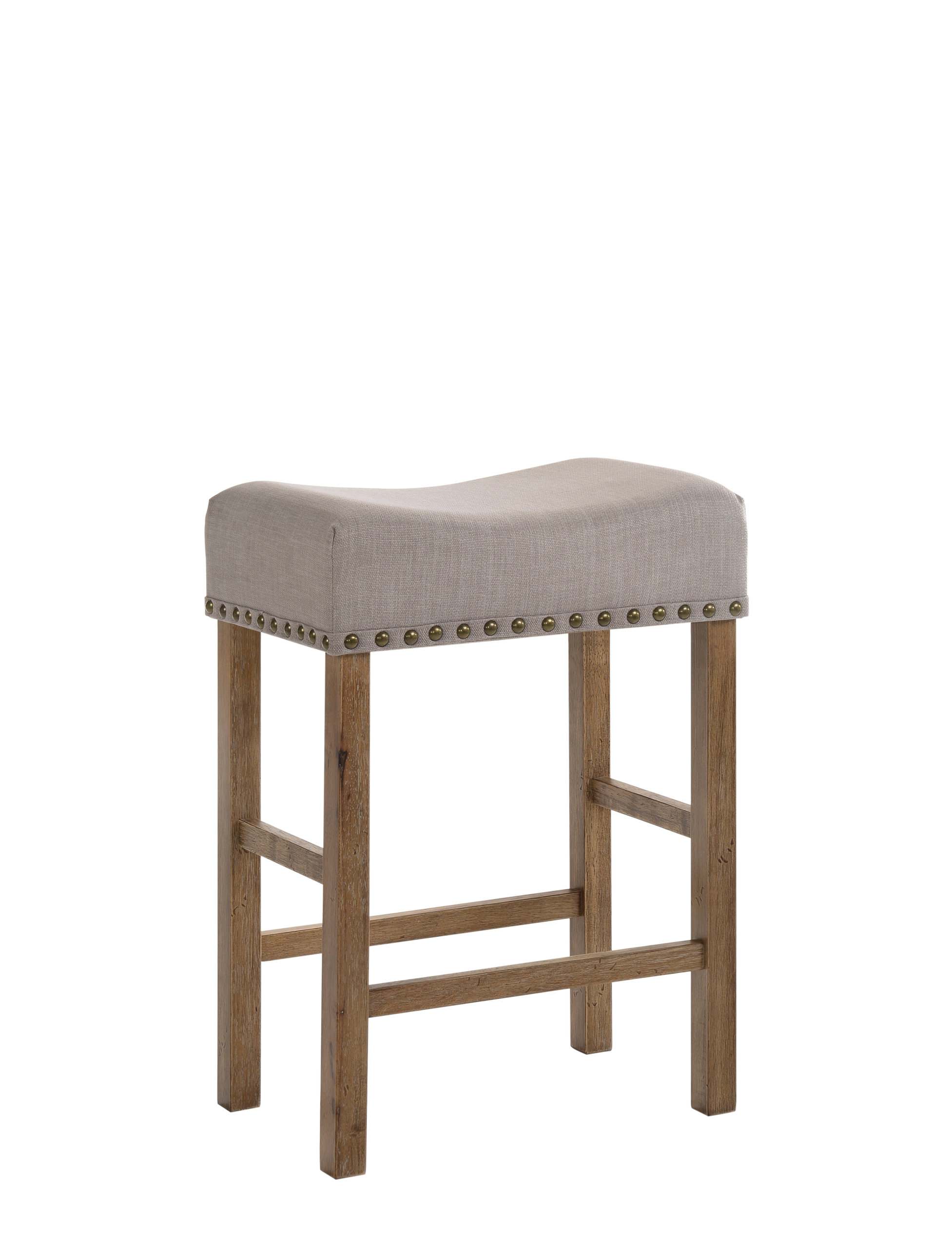 Benzara BM204368 Upholstered Wooden Counter Height Stool,Set of 2,Brown ...