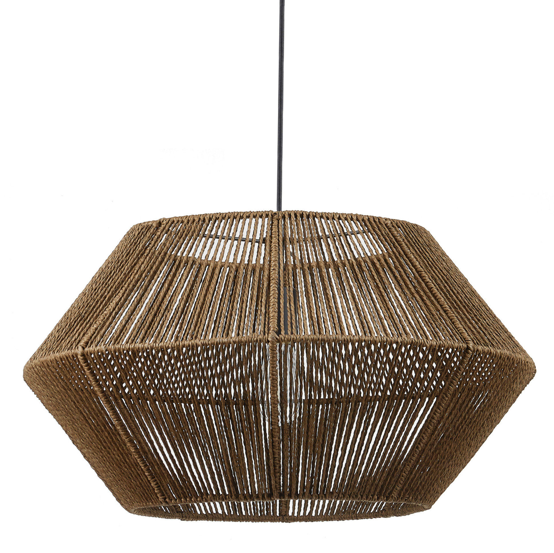 Malay Natural Twine 1-Light Pendant Light - Beach Style - Pendant ...