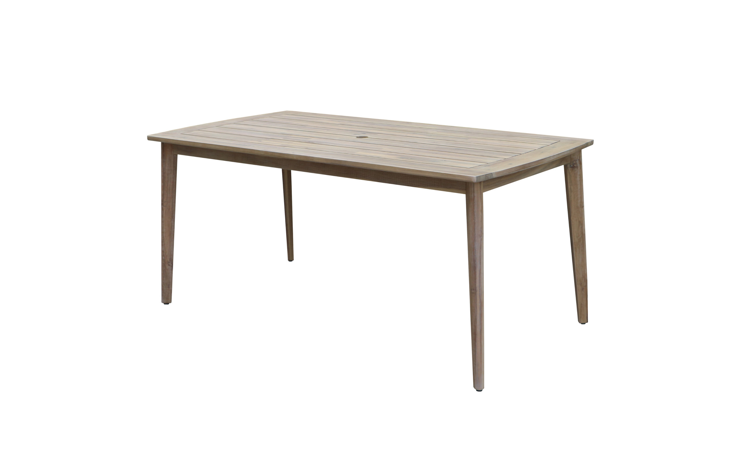 Soleil Dining Table, Natural Wood - Transitional - Outdoor Dining ...