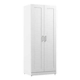 Hampton Heights 30W Tall Storage Cabinet with Doors in White ...