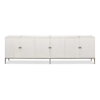 Extra Long Sideboard Buffet Barton Cabinet Working White - Transitional ...