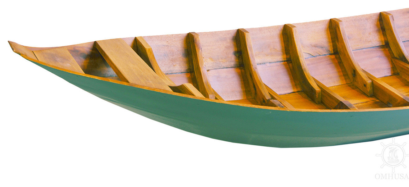 Small South East Asia Sampan Boat Teal Bottom - Beach Style ...