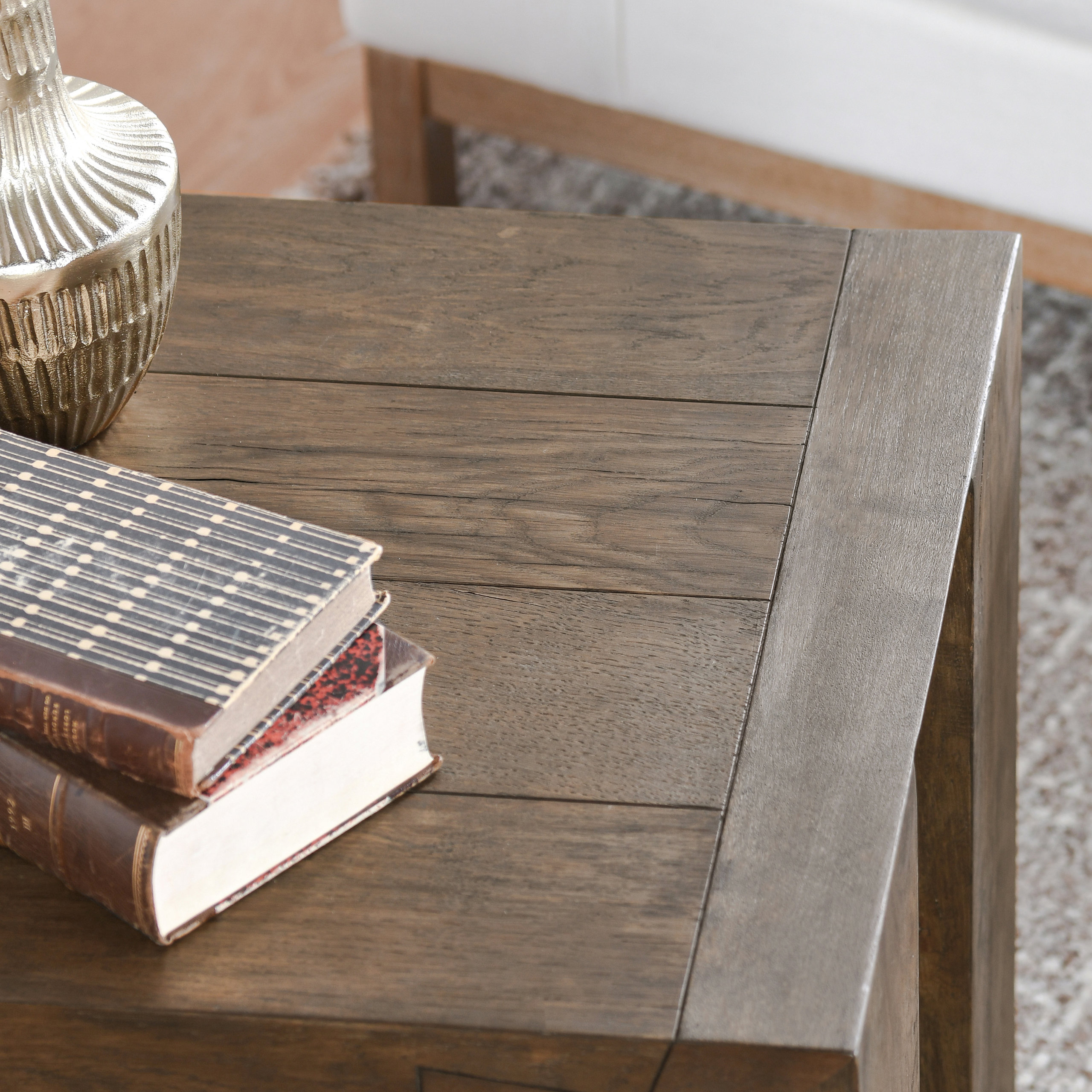 Troy Oak End Table, Antique Brown - Rustic - Side Tables And End Tables ...