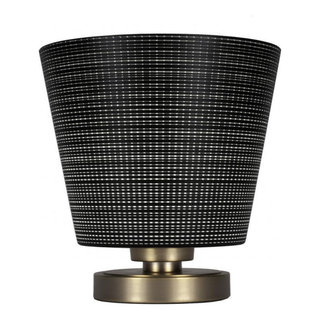 Luna Accent Table Lamp With 10" Black Matrix Glass - Transitional ...