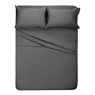 600TC Solid 100% Cotton 1-Piece Fitted Sheet 15" Deep Solid and Stripe ...