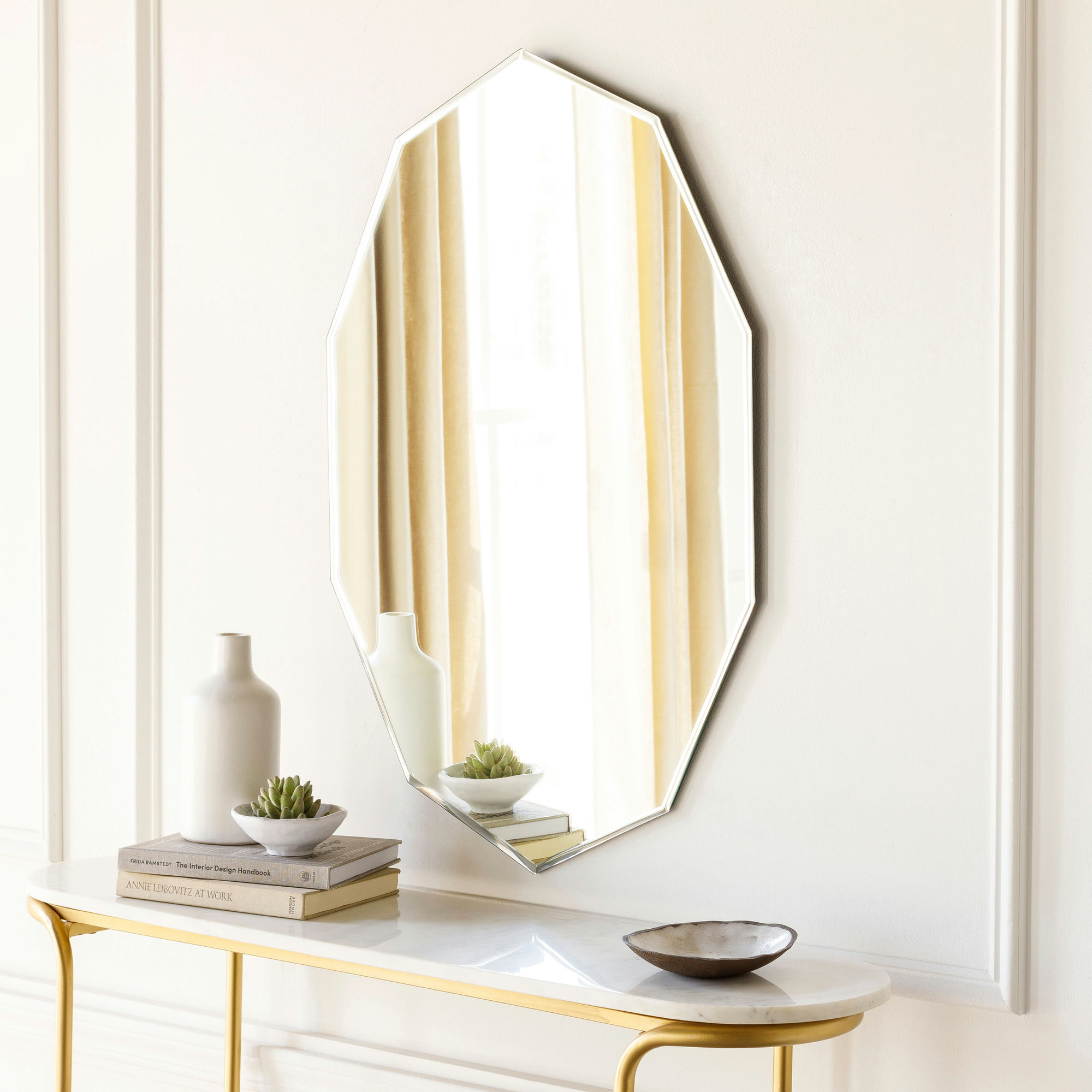 Surya Crystalline Mirror 24"Hx48"Wx0.2"D - Contemporary - Wall Mirrors ...