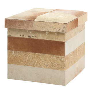 Mix Stripes Box, 20" x 20" x 20.00" - Contemporary - Decorative Boxes ...