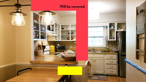 Kitchen remodel standstill due to weird layout...need ideas!!