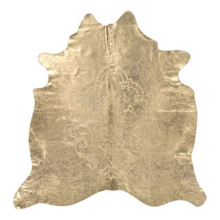 Mina Victory H5020 Throw Rug, Beige/Gold, 5' x 7' - Contemporary ...