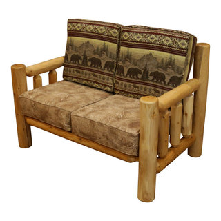 White Cedar Log Santa Fe Loveseat - Rustic - Loveseats - by Furniture ...