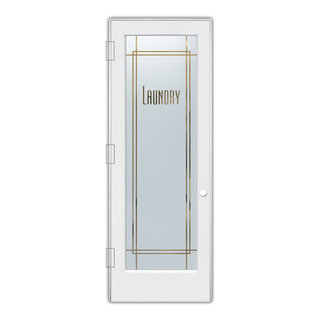 Laundry Room Doors - Ultra Laundry Frosted Glass Design - 28" x 80 ...