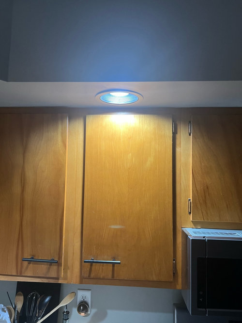 advice on soffit with light and full overlay doors