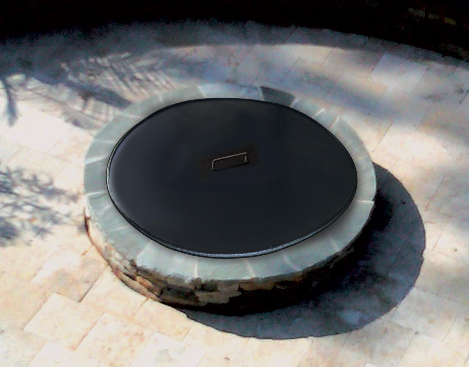 Solid Round Fire Pit Snuffer Cover, Galvanized, 33" Diameter ...