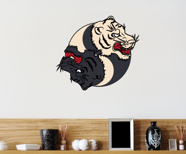 Ying Yang Vinyl Wall Decal YingYangUScolor007, 8 in. - Contemporary ...