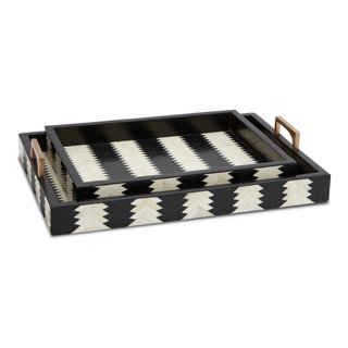 Arrow Tray, 2-Piece Set - Contemporary - Serving Trays - by Currey ...