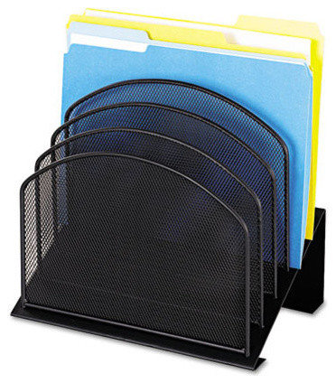 Mesh Desk Organizer, 5-Tiered Sections, Steel, 11.25"x7.13"x11.63 ...