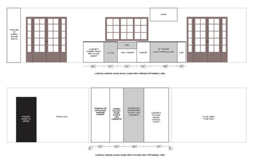 What is the best kitchen/dining layout with these three awkward rooms?
