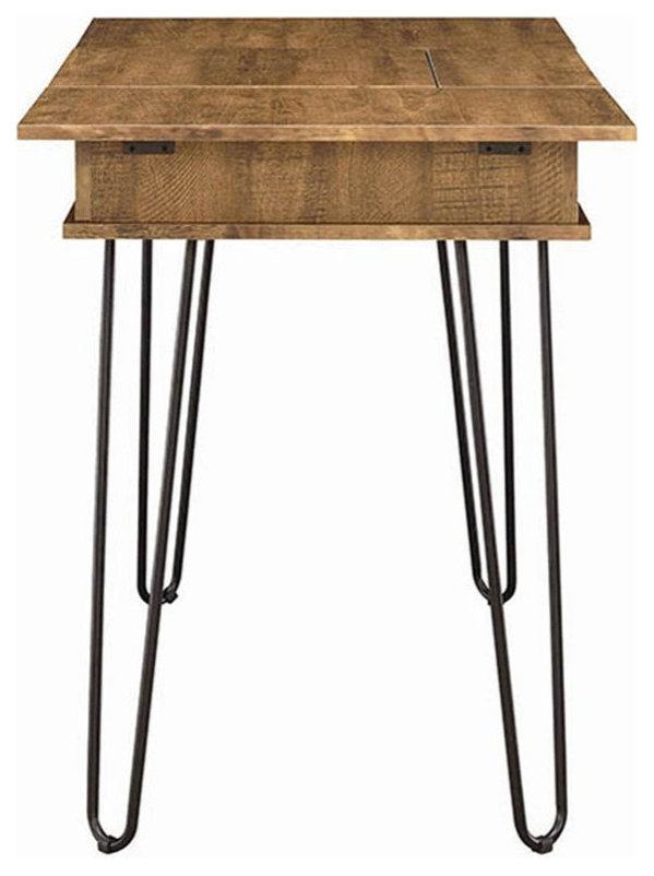 Coaster Sheeran 4 Hidden Storage Wood Writing Desk in Brown and Black ...