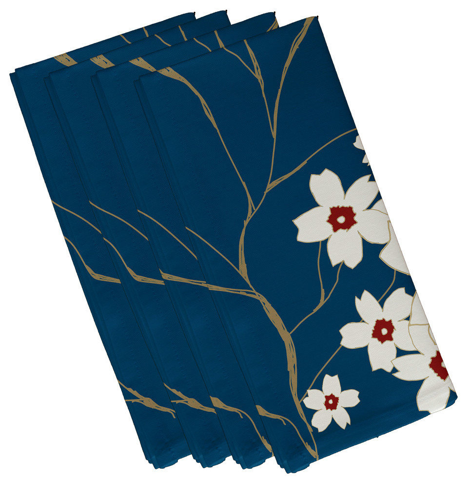Polyester Napkin, Floral, Set of 4 - Contemporary - Napkins - by E by ...