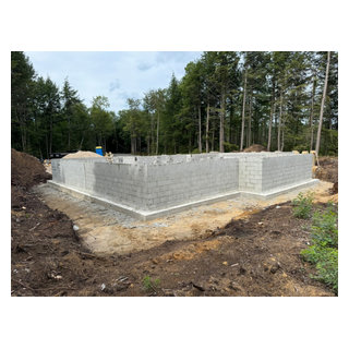 Concrete Block Foundation And Footings With Exterior Waterproofing ...