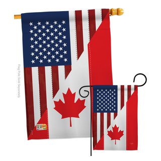US Canada Friendship Flags of the World US Friendship Flags Set, 28" X ...