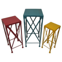 Decorative Metal Nesting Plant Stands, Set of 3 - Contemporary ...