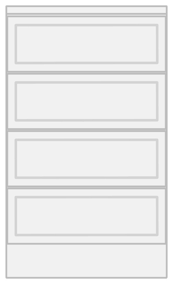 Base 4Drawer 21w Beadboard - Transitional - Kitchen Cabinetry - by ...