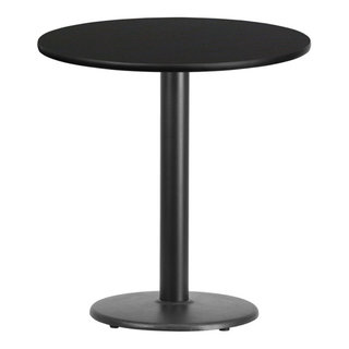24" Round Laminate Table Top With 18" Round Table Height Base ...