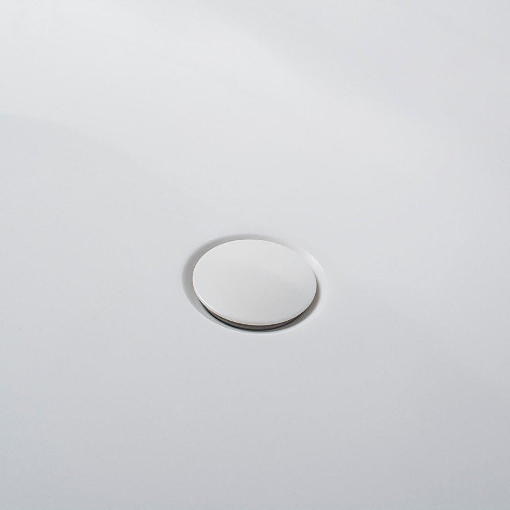 Freestanding solid surface matte bathtub, overflow, pop-up drain ...