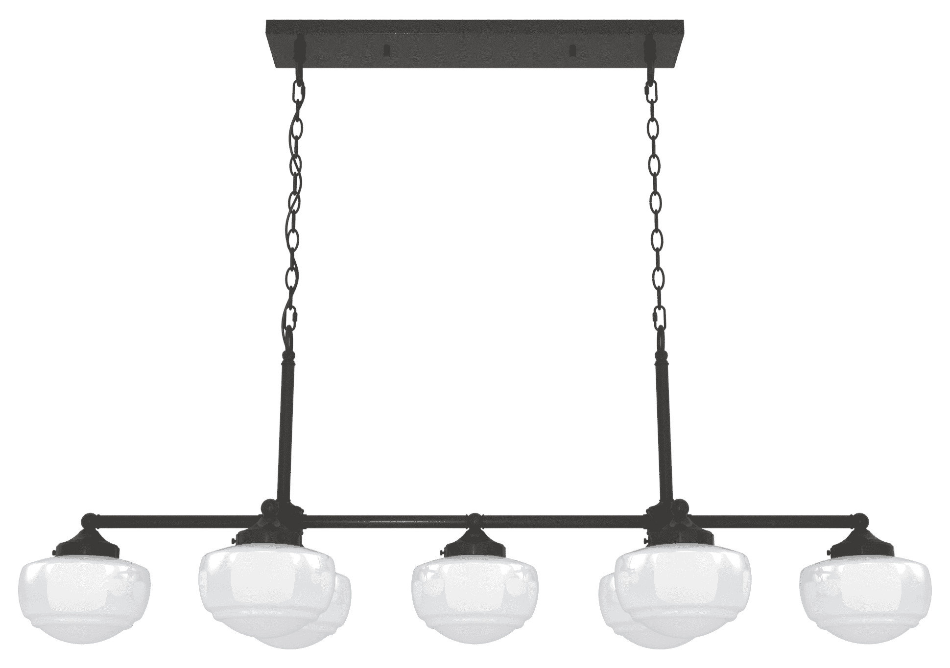 Noble Bronze Seven Light Linear Chandelier from the Saddle Creek ...