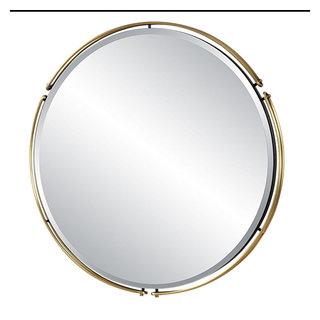Uttermost 08216 Mirror, Wesley, Antique Brass - Modern - Wall Mirrors ...