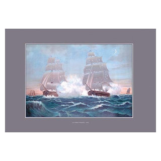 U.S. Navy: Frigate, 12" x 18" - Traditional - Prints And Posters - by ...