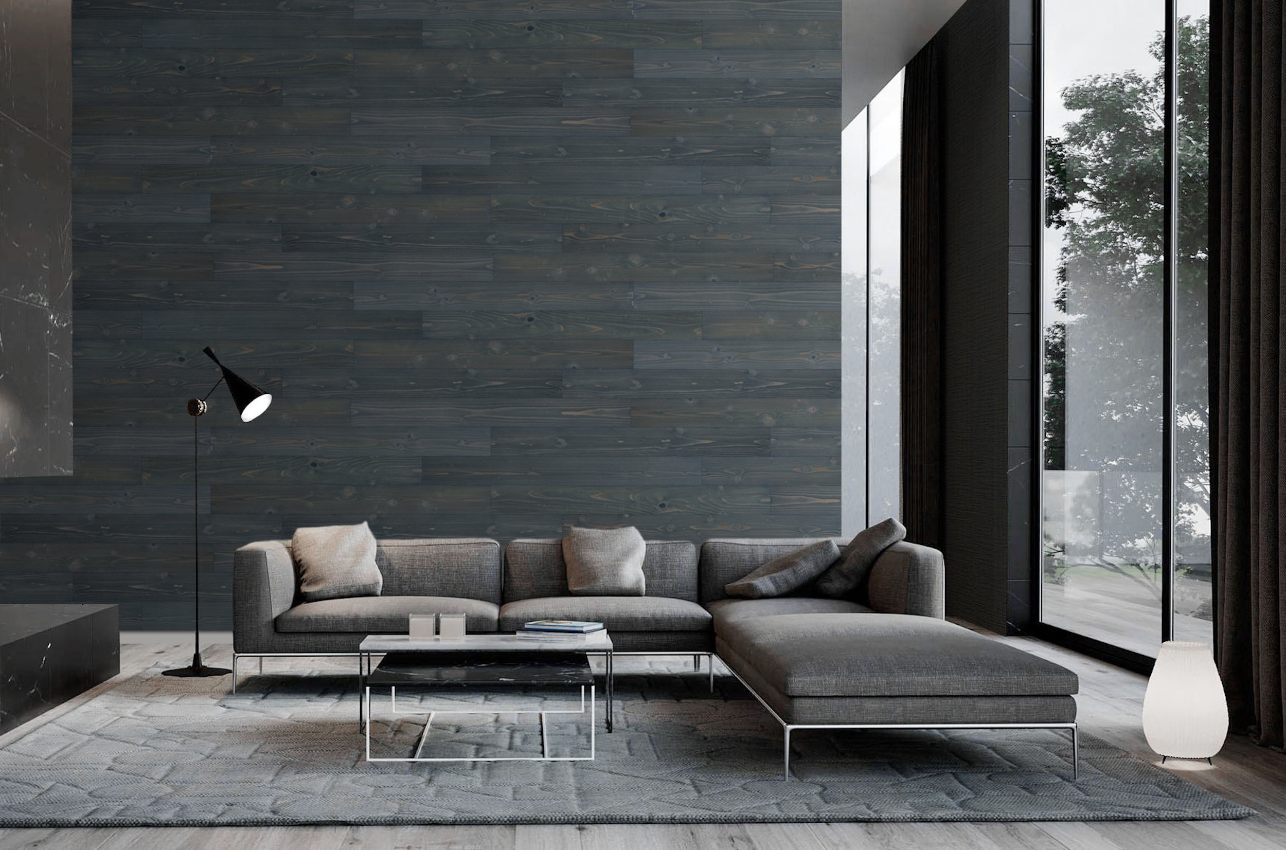 Peel and Stick Wood Planks for Walls and Ceilings, 19.5 sq. ft, Galaxy ...