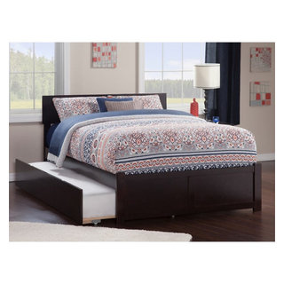 AFI Orlando TwinXL Solid Wood Bed and Footboard with TwinXL Trundle in ...