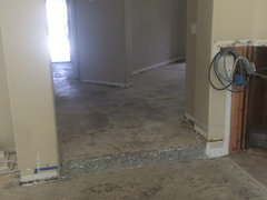 Preventing a fall on a (1 step) down from entry into living room