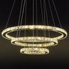 Modern LED Crystal Chandelier Pendant Lamp Ceiling Light - 32" Dimmable ...