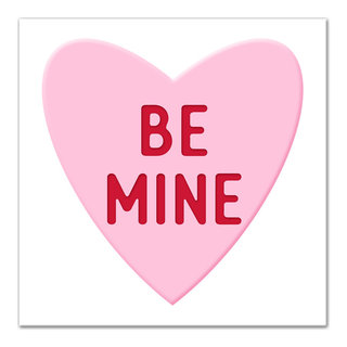 Be Mine Candy Heart Wall Art, 12x12 - Contemporary - Prints And Posters ...