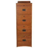 Crafters and Weavers Arts and Crafts 4-Drawer Wood File Cabinet in ...