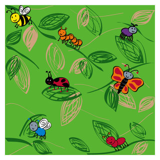 Buzzy Bugs Rug, 6 X 6 - Contemporary - Kids Rugs - by KidCarpet | Houzz