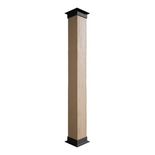 Sand Blasted Endurathane Faux Wood Column Wrap, 12"W x 14'H ...