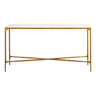 Seville Forged Console Table - Antique Brass - Contemporary - Console ...