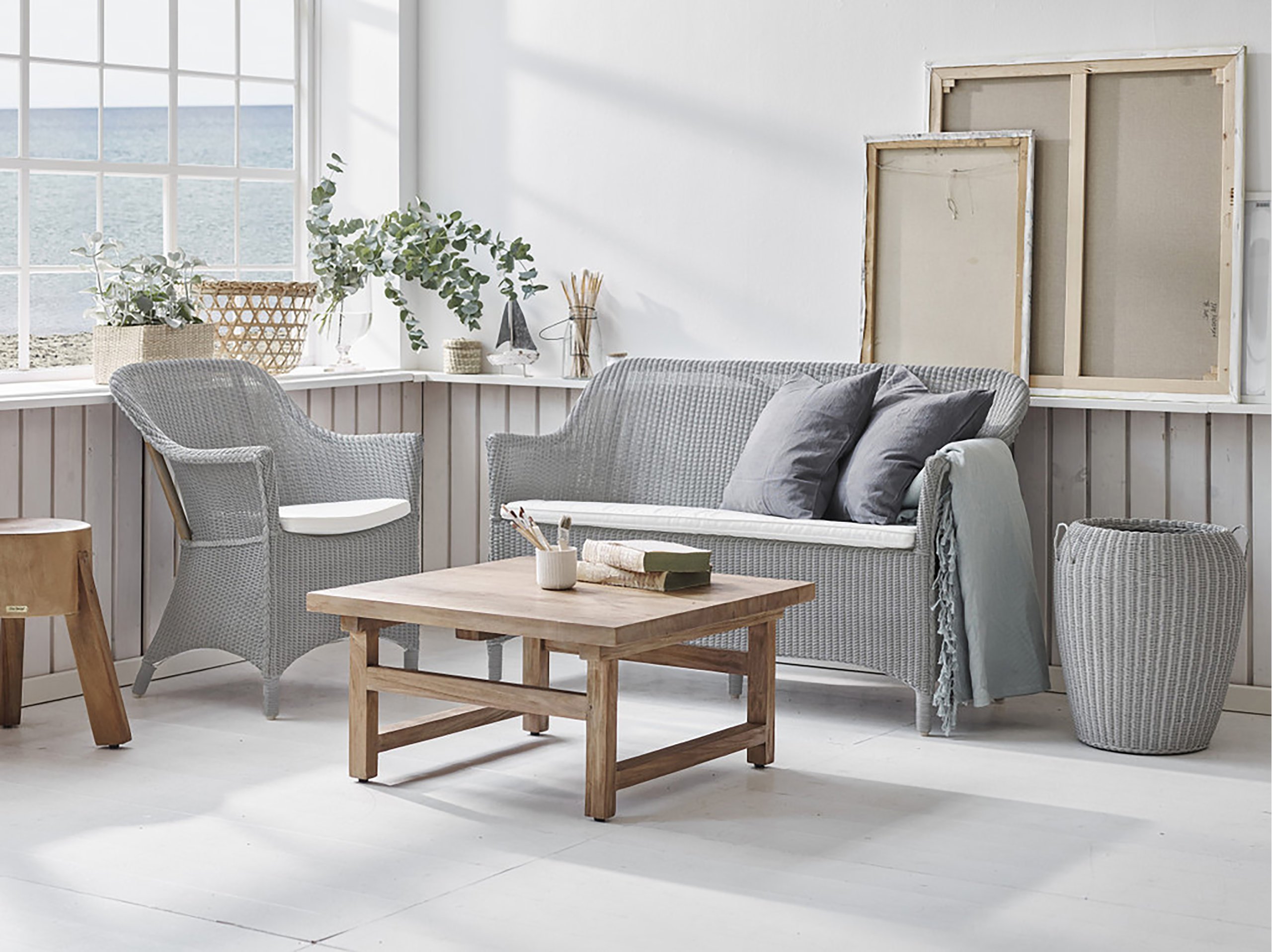 Alfred Teak Coffee Table, 32x32", Natural - Transitional - Coffee ...