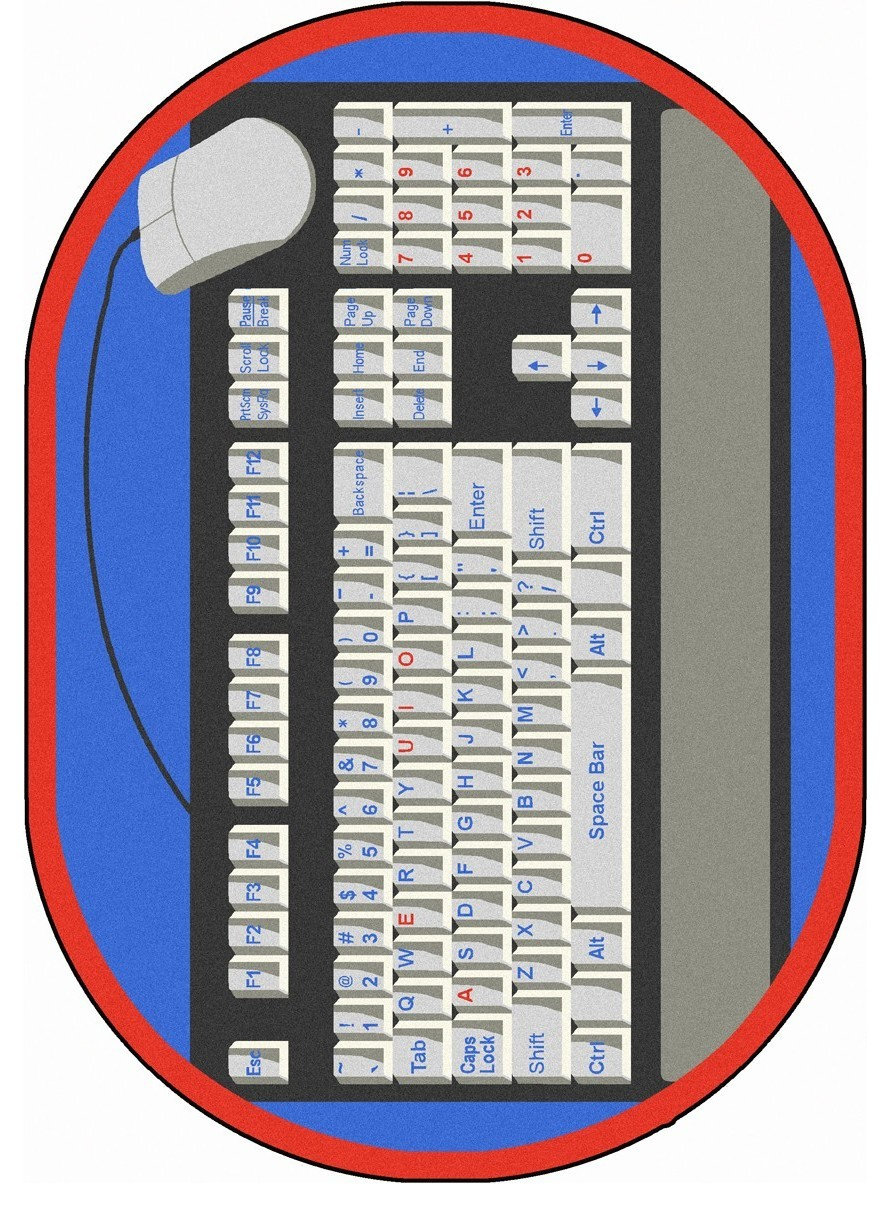Kid Essentials, Early Childhood Keyboard Connection, 7'8X10'9 Oval ...