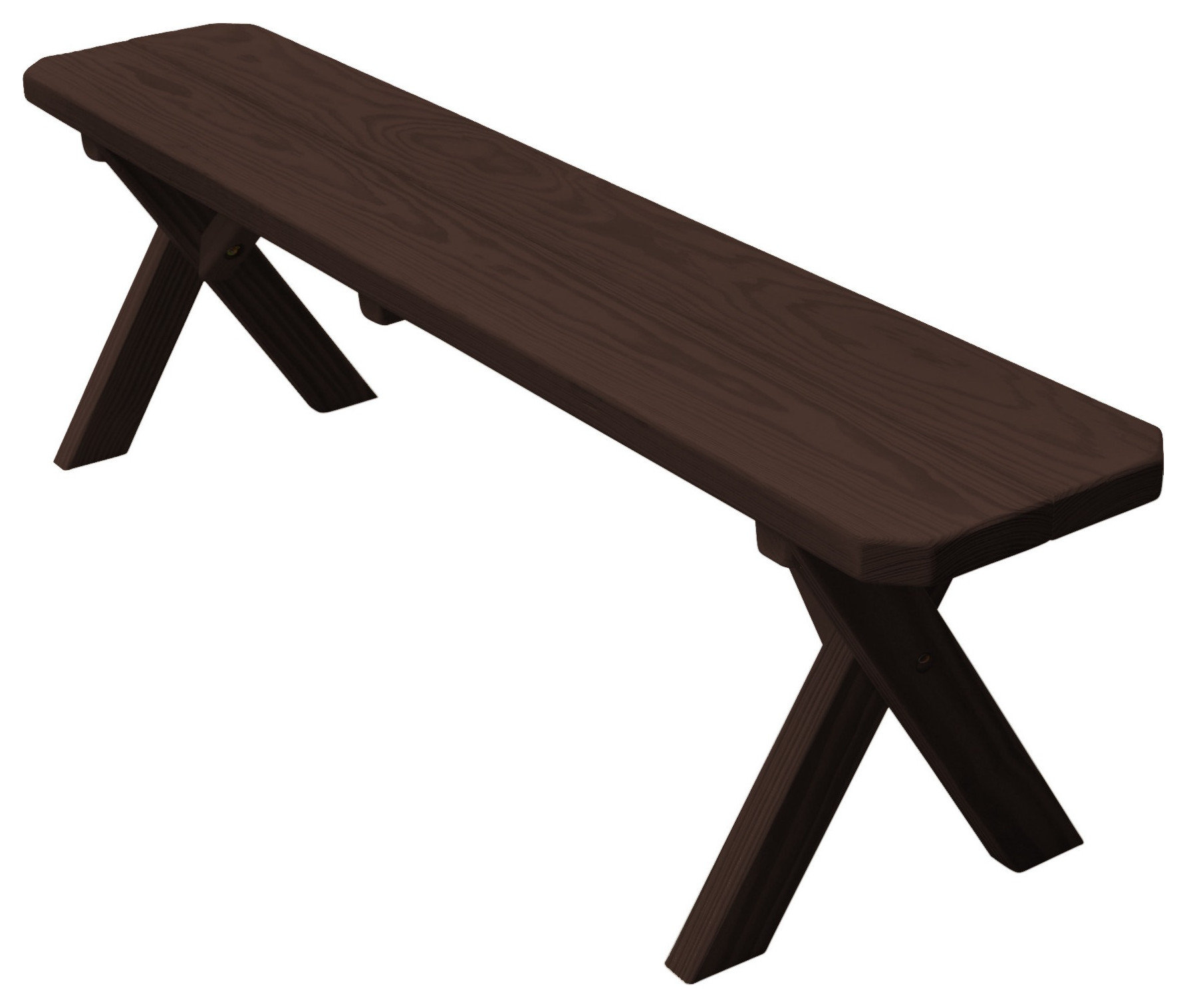 Pressure Treated Pine Cross Leg Picnic Bench, 5 Foot - Transitional ...