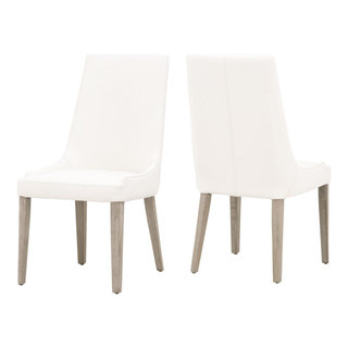 Aurora Dining Chair, Alabaster, Natural Gray, Set of 2 - Contemporary ...