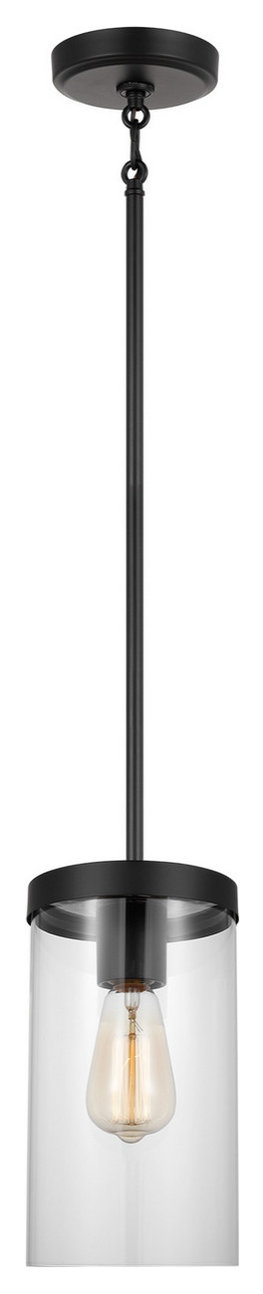 Zire 1-Light Pendant, Midnight Black - Transitional - Pendant Lighting ...